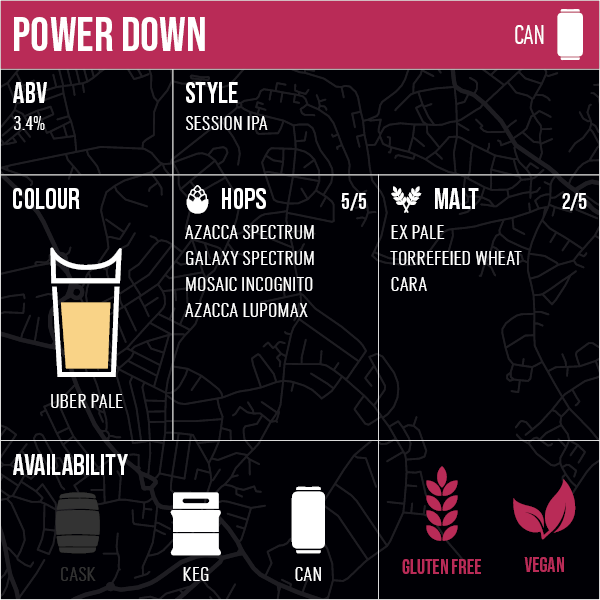 Power Down 3.4% | 4 and 12 Pack Cans | Craft Beer | Bristol Beer Factory