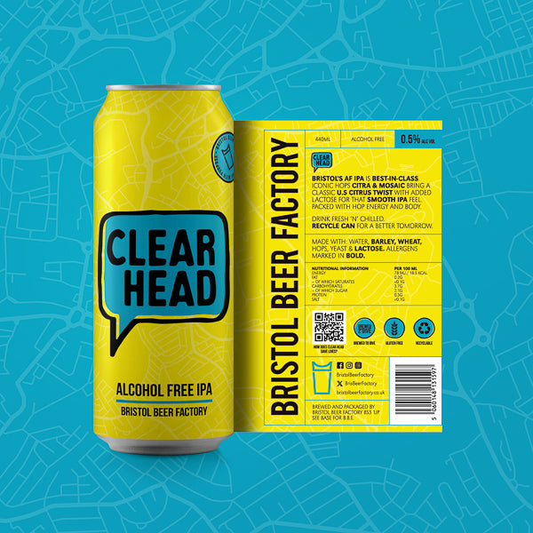 CLEAR HEAD (12 PACK) Alcohol Free Beer | Bristol Beer Factory | Craft Beer