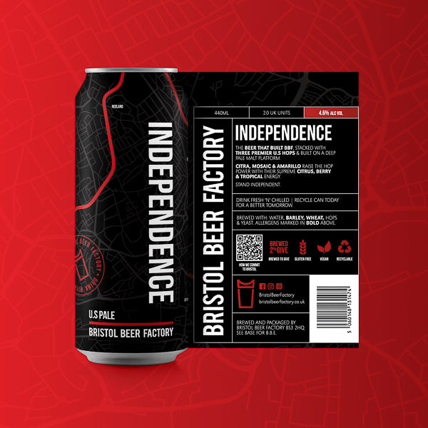 Independence Pale Ale | 12 Pack | Gluten Free | Bristol Beer Factory ...