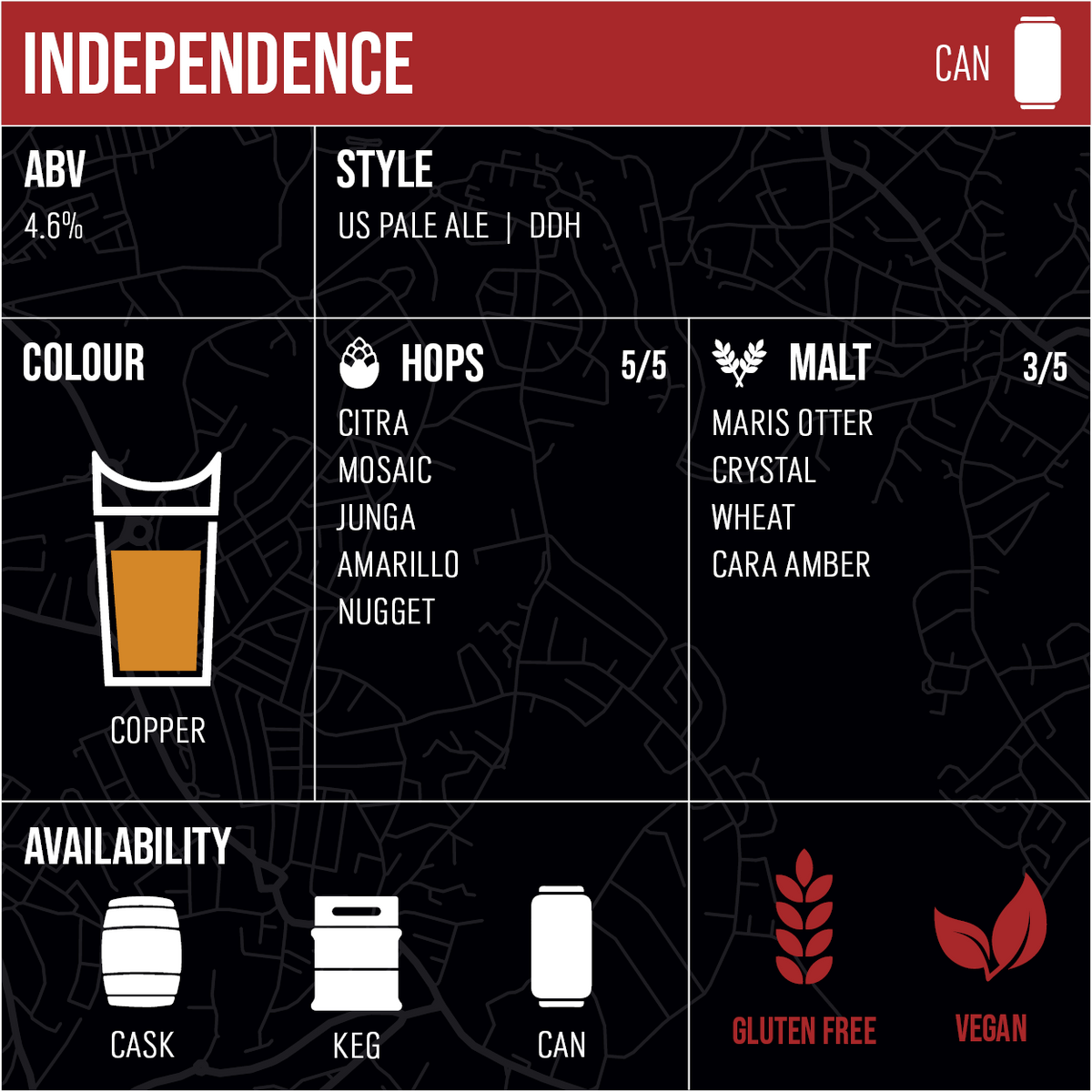 Independence Pale Ale | 12 Pack | Gluten Free | Bristol Beer Factory ...