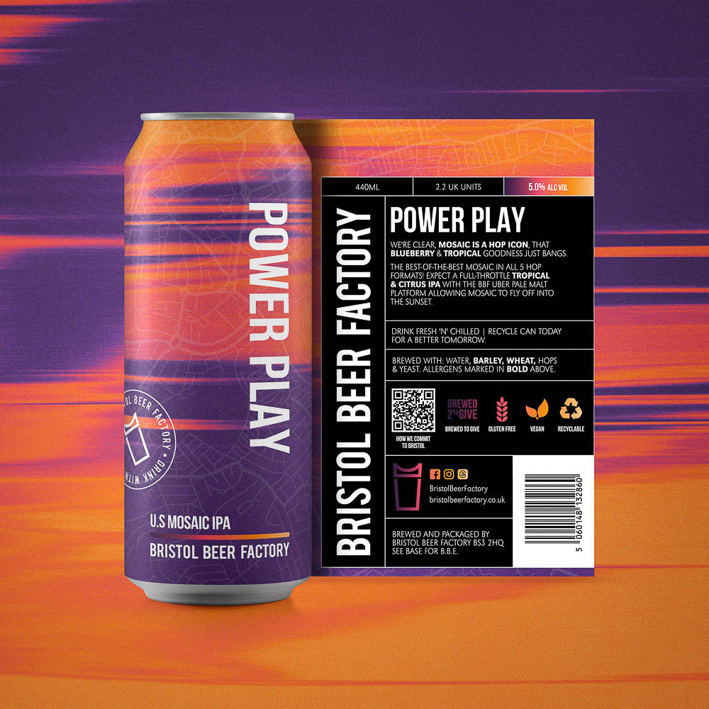 Power Play 5.0% | 4 and 12 Pack Cans | Craft Beer | Bristol Beer Factory